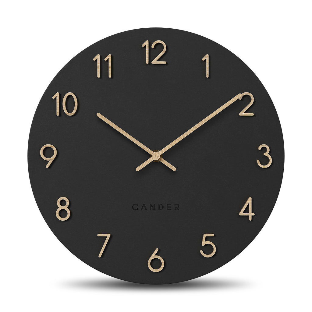 Cander Berlin MNU 2630 F Lautlose MDF-Wanduhr Weiß