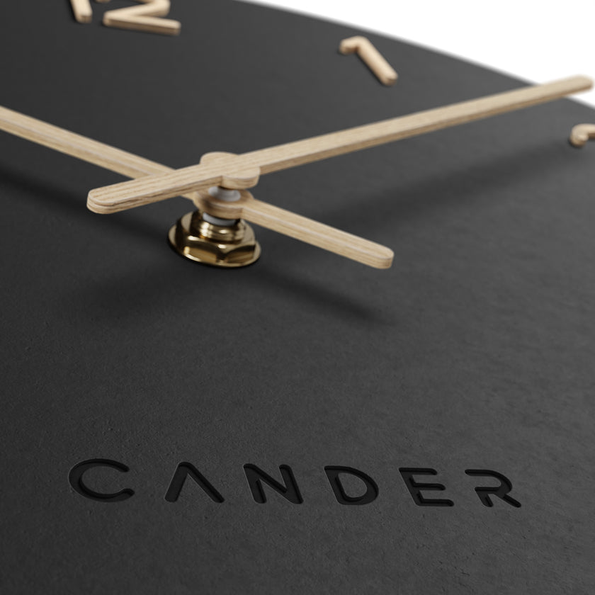 Cander Berlin MNU 2630 F Lautlose MDF-Wanduhr Weiß