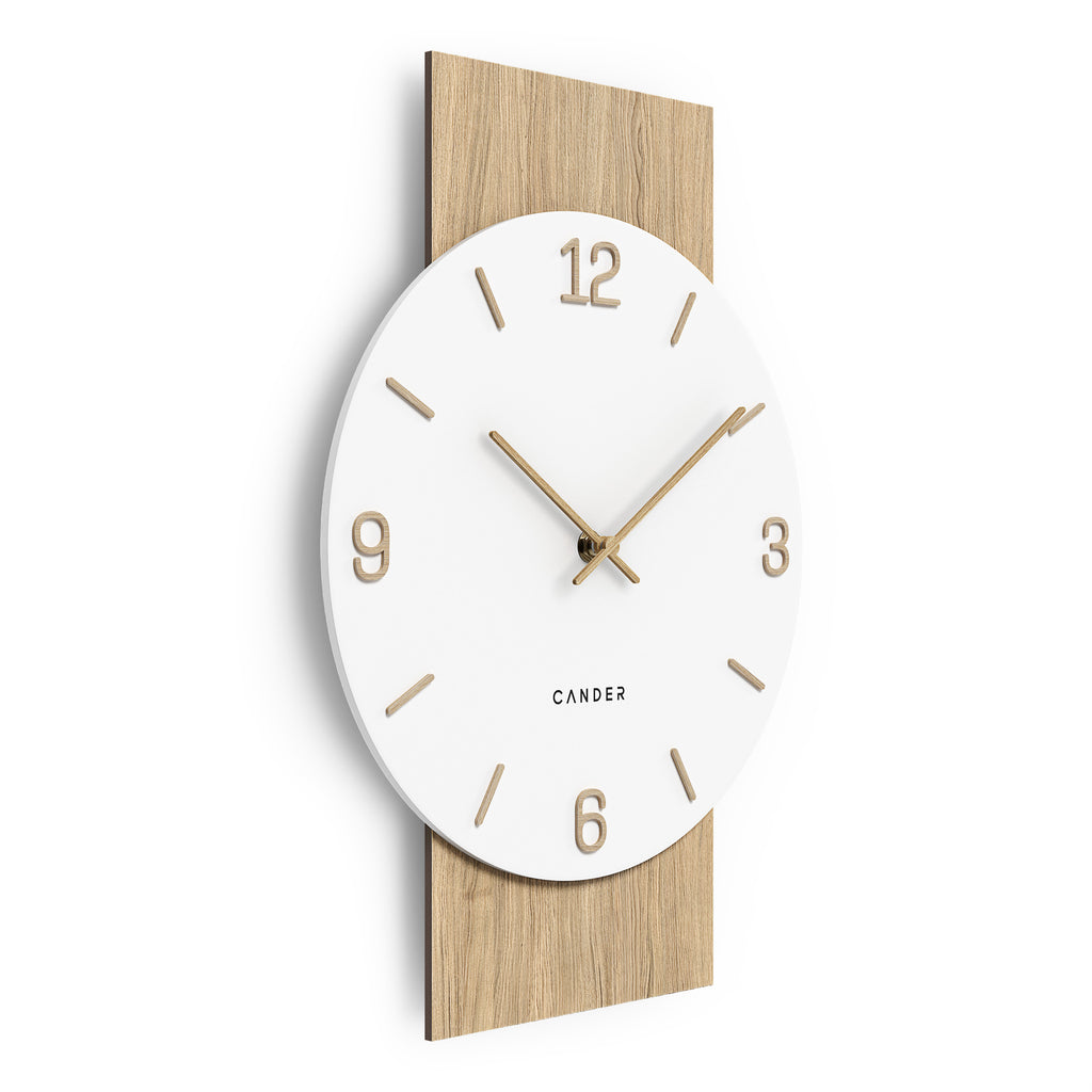 Cander Berlin MNU 2630 K Lautlose Holz-Wanduhr Eiche