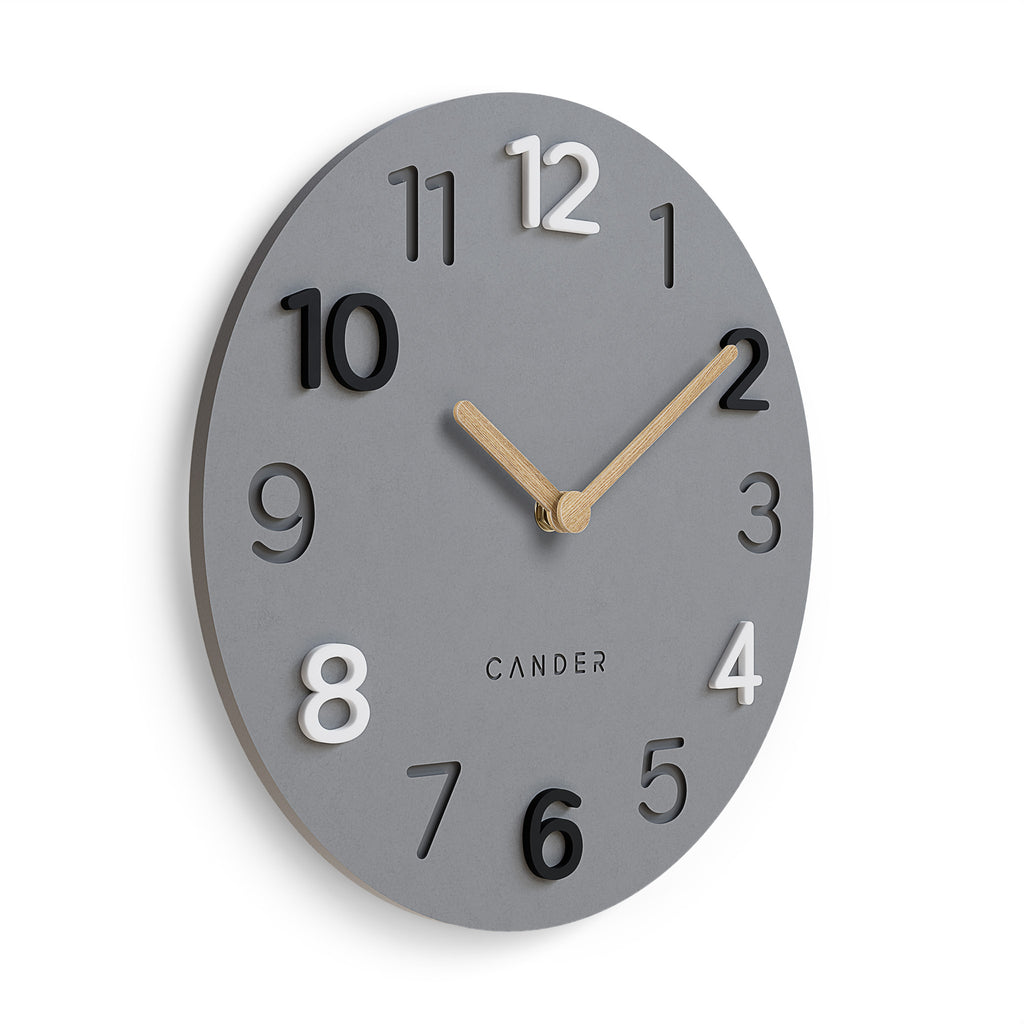 Cander Berlin MNU 2830 C Lautlose Wanduhr aus MDF