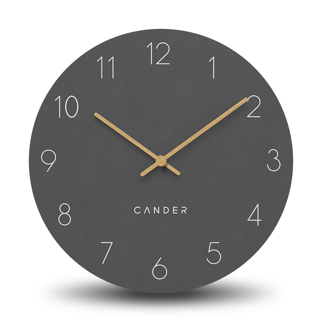 Cander Berlin MNU 2630 A Lautlose MDF-Wanduhr Anthrazit