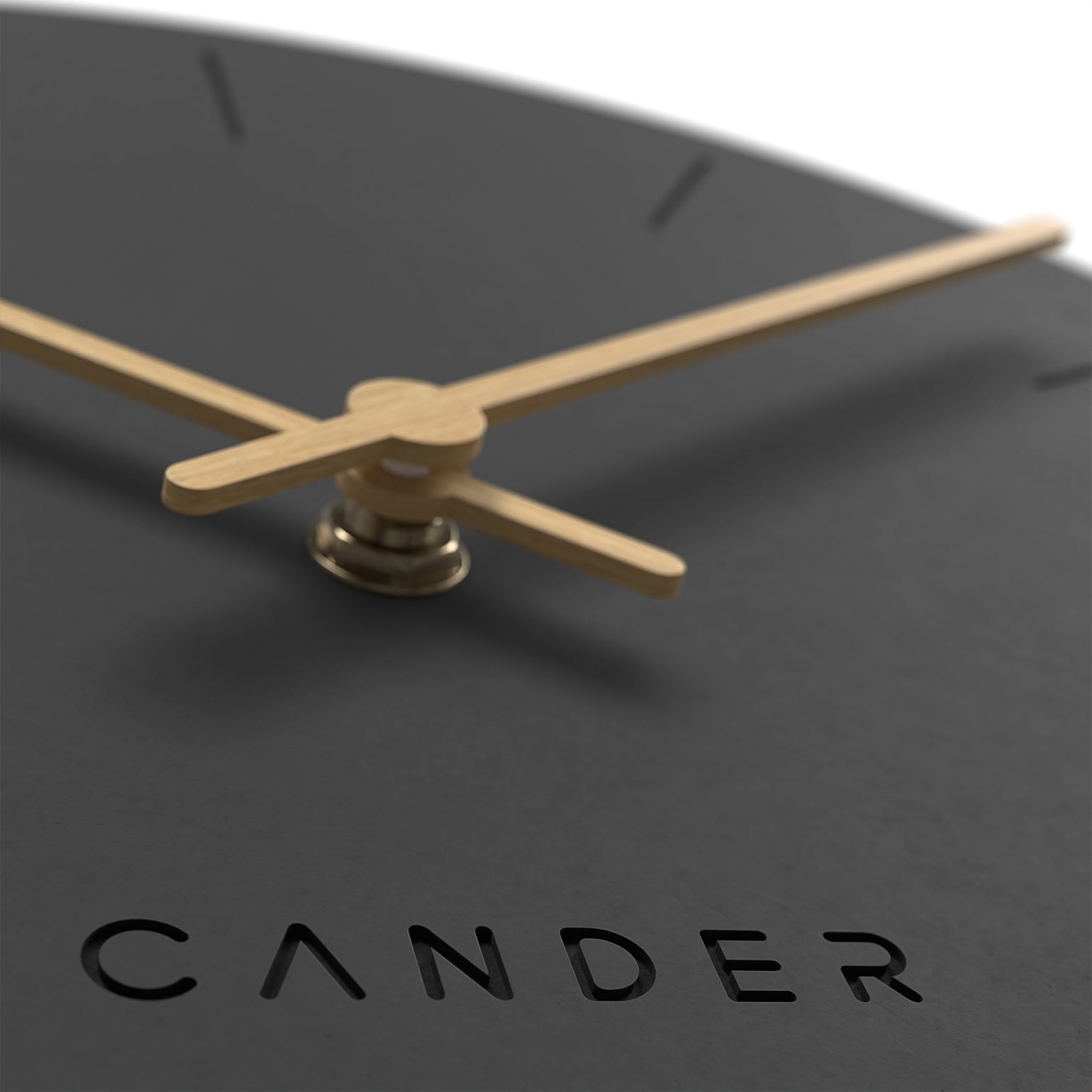 Cander Berlin MNU 2630 S Lautlose MDF-Wanduhr schwarz