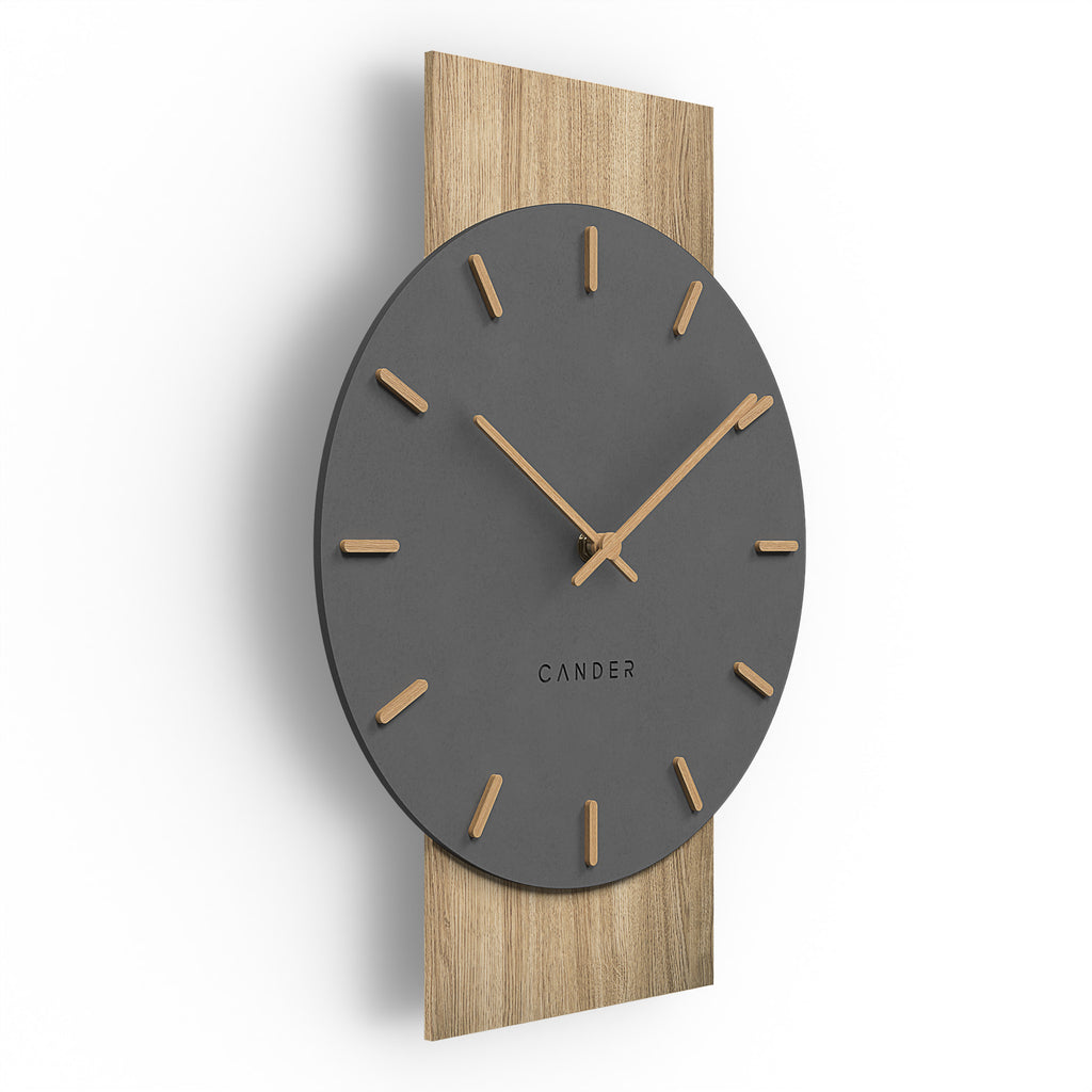 Cander Berlin MNU 2630 Z Lautlose Holz-Wanduhr Eiche