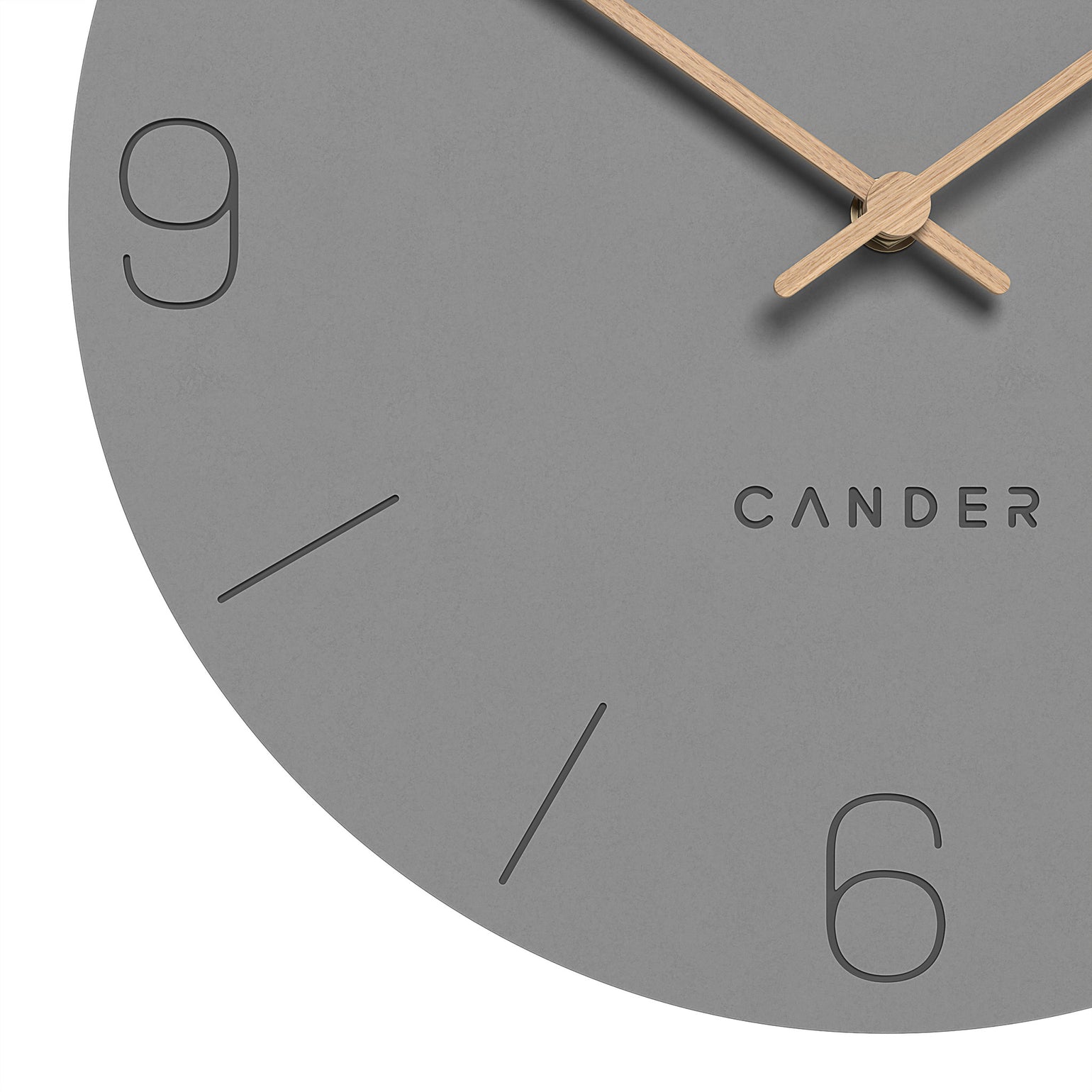 Cander Berlin MNU 2650 H Lautlose MDF-Wanduhr Grau